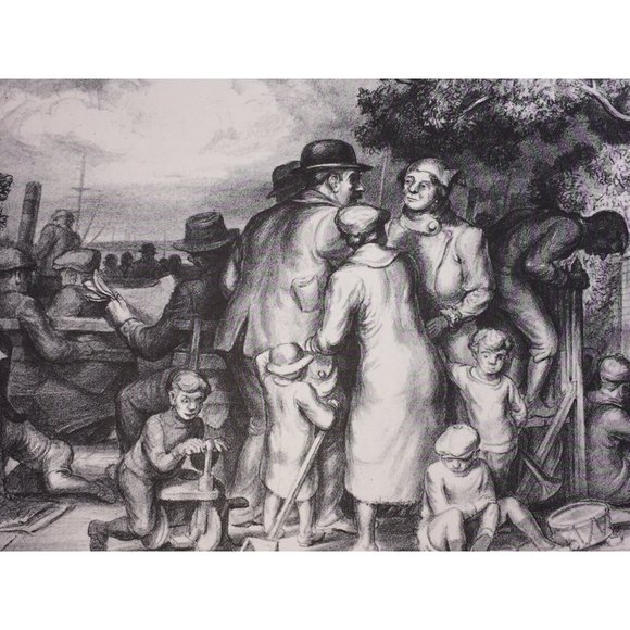 Art | Charles Locke The Terrace Vintage Print Lithograph 26576 | Poshmark